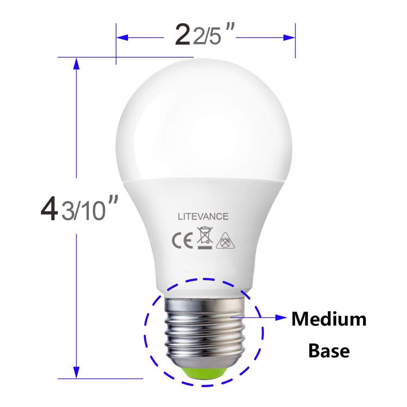 LEDMUNDO 12V-24V AC/DC 12W 4000K LED Edison Bulbs,12W 1050lumen A19 E26 ...