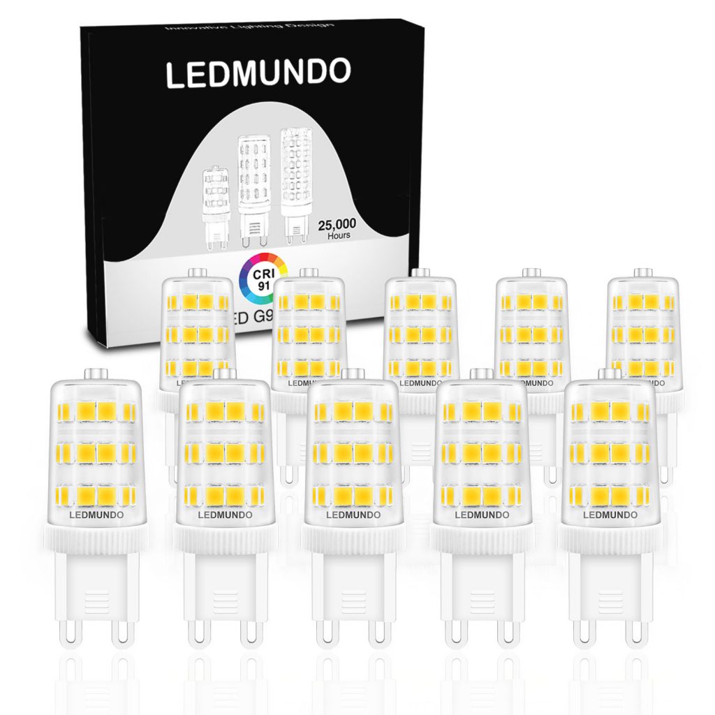 High CRI 90+ G9 LED Light Bulb: Pack of 10, Flicker-Free, 3.5W, Halogen ...