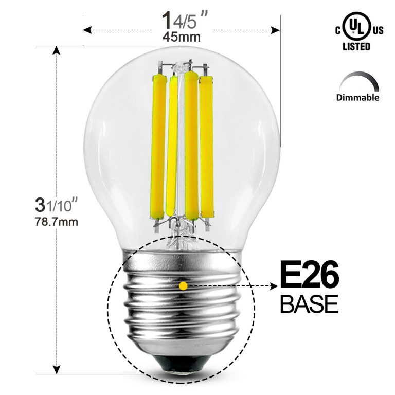 LEDMUNDO 806 Lumen LED Edison Light Bulbs, 5.5 Watt, Fully Dimmable ...